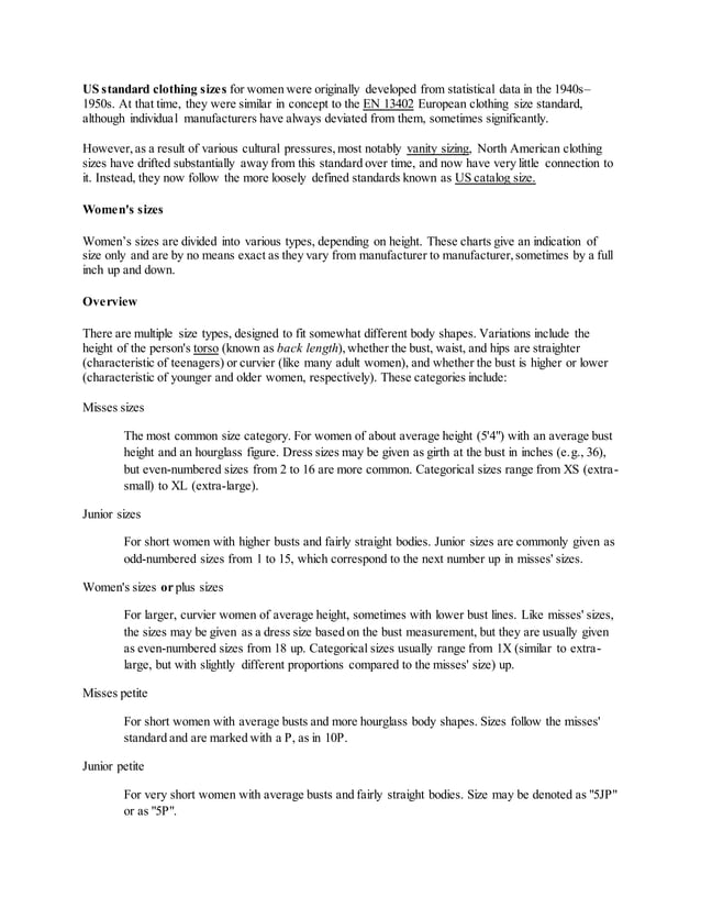 Bdft ii, drafting & pattern making, unit-i, standard measurement | DOCX