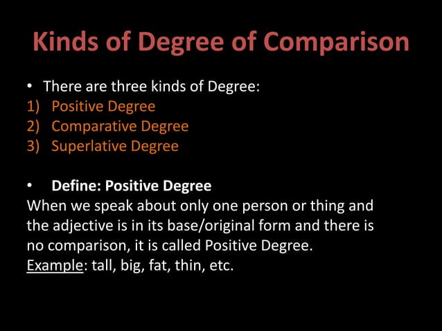 Bdft i ecls_u-1.3_degree of comparison | PPT