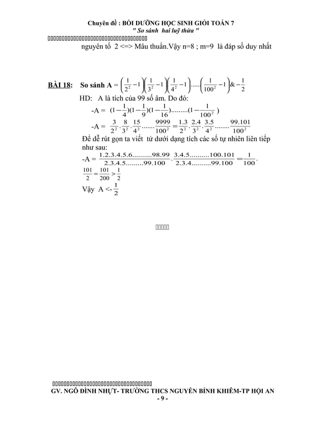 chuyen de so sanh hai luy thua | DOC