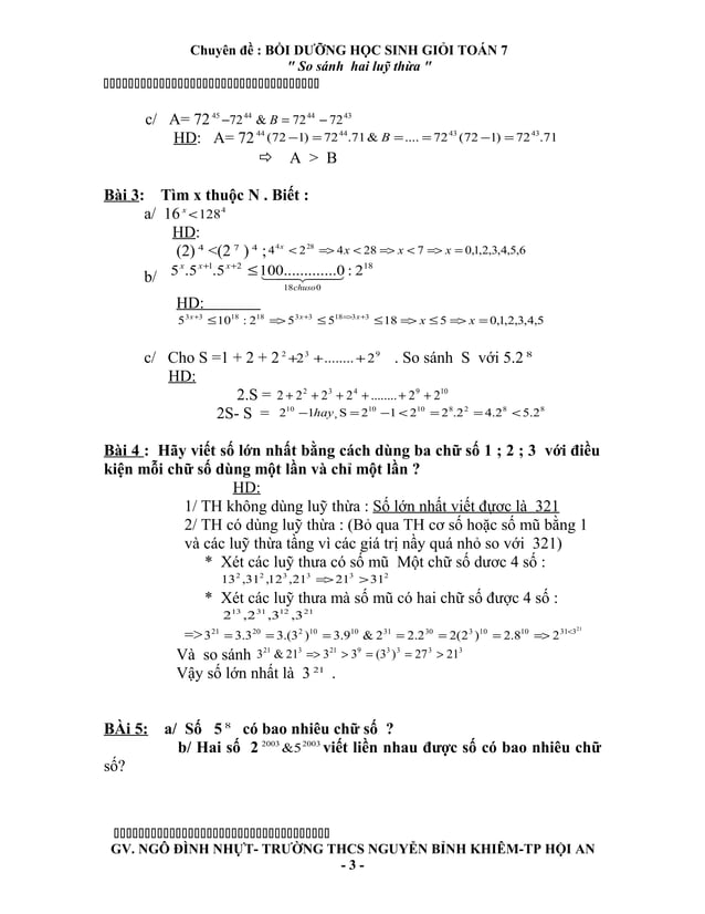 chuyen de so sanh hai luy thua | DOC