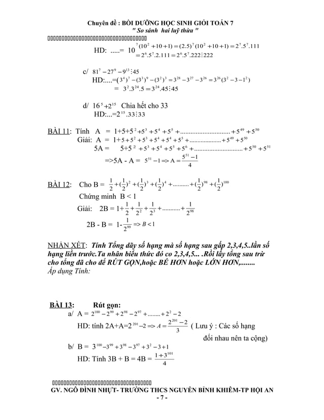 chuyen de so sanh hai luy thua | DOC
