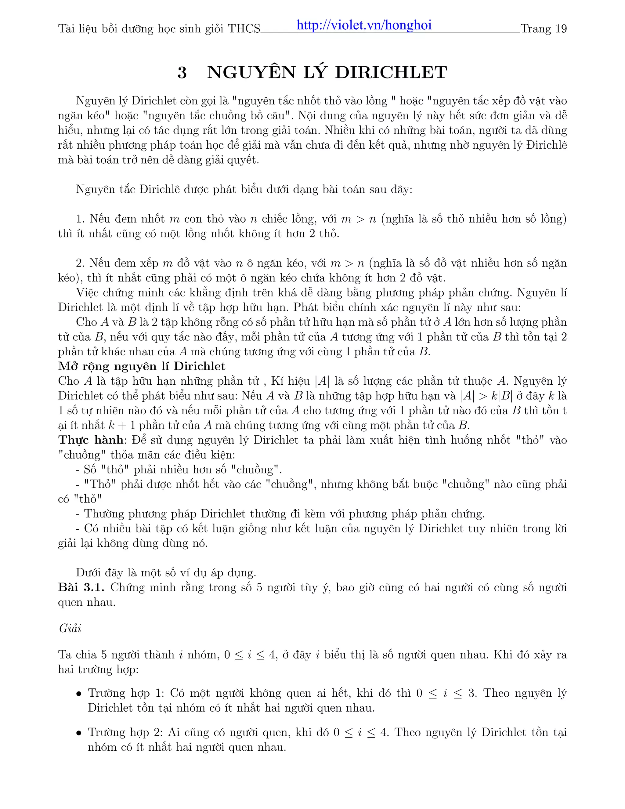 Bdhsg nguyen ly dirichle | PDF