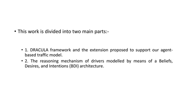 BDI model for transport system | PPT