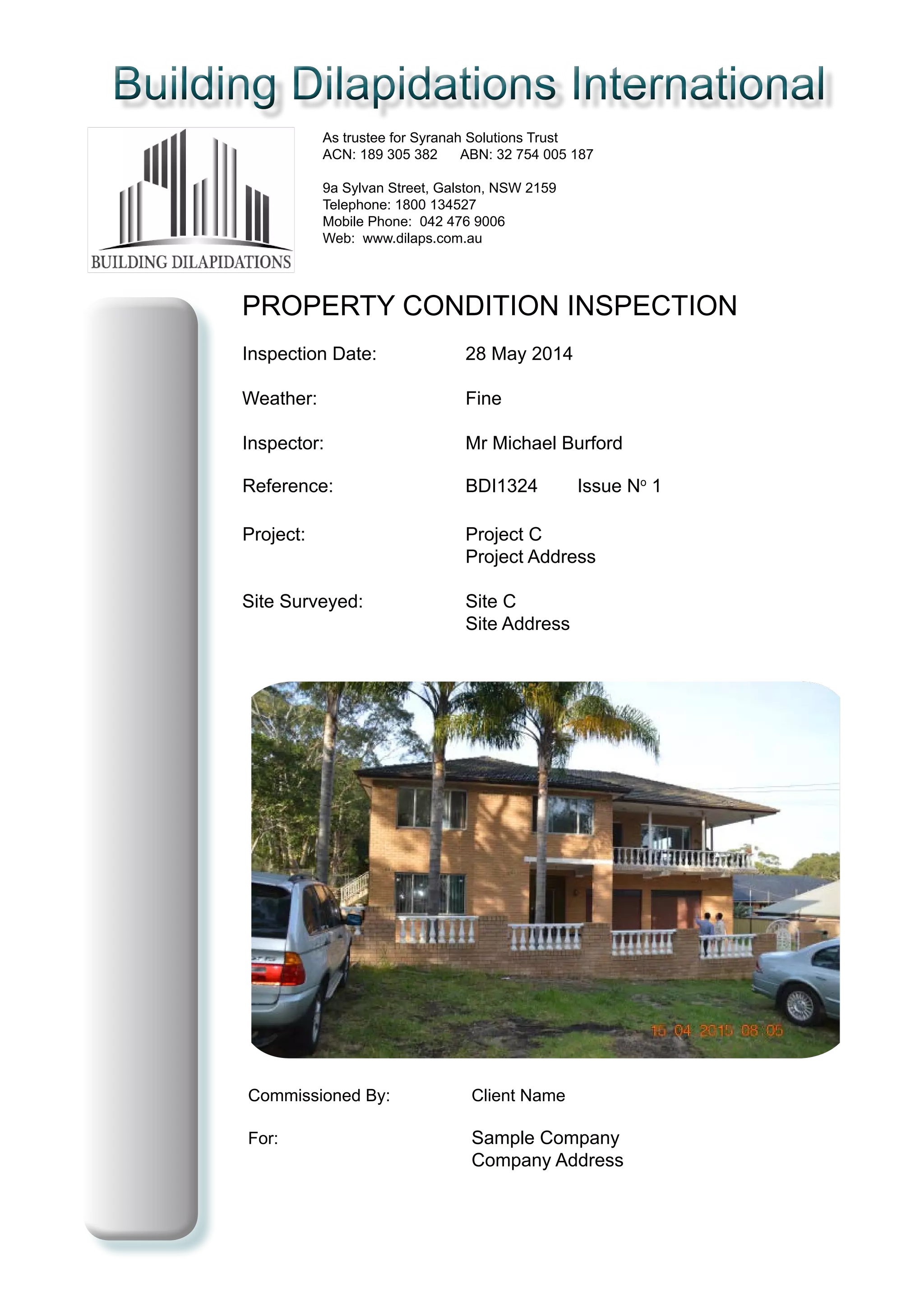 Building Dilapidations International Sample Report with Gauge | PDF