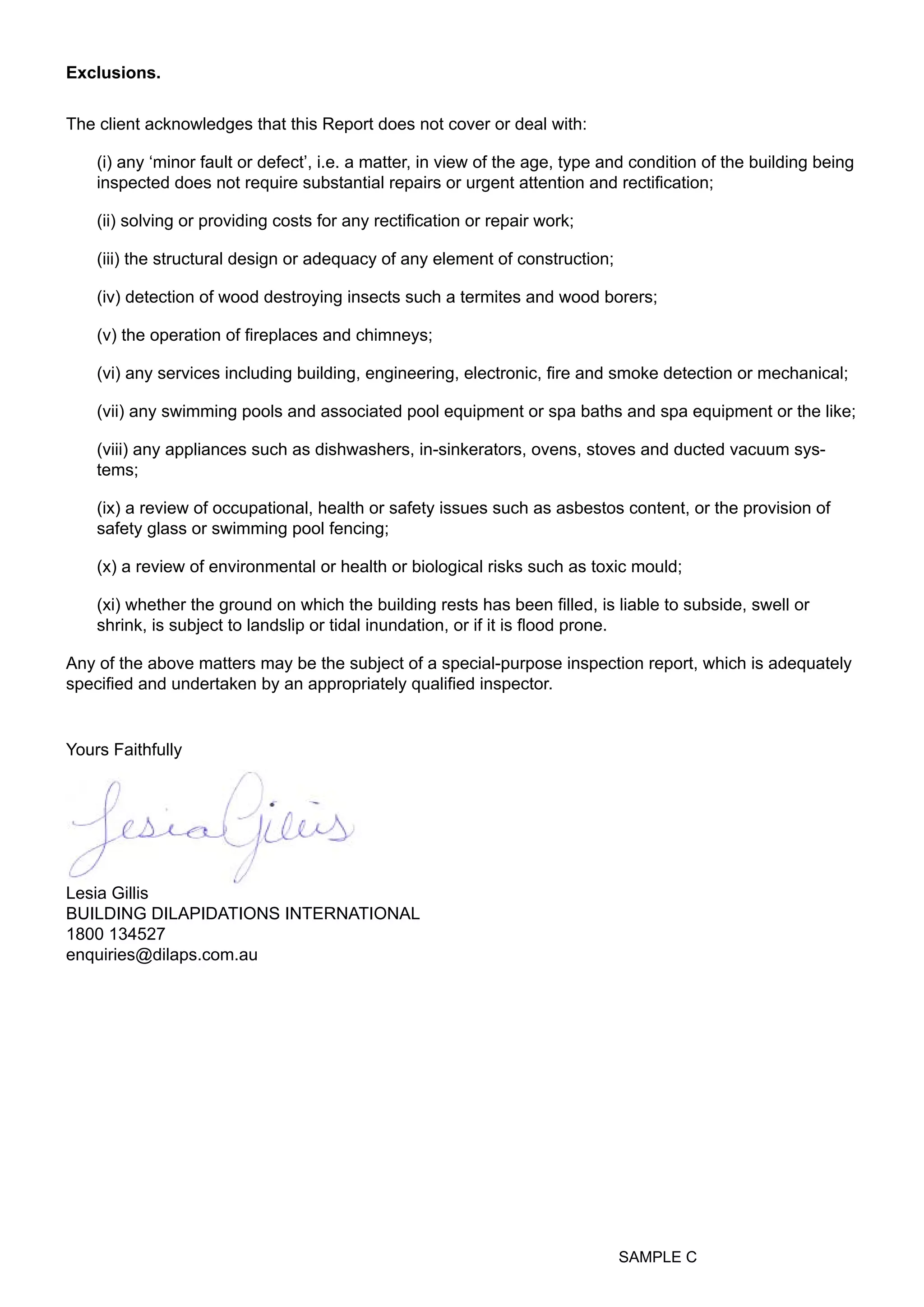 Building Dilapidations International Sample Report with Gauge | PDF