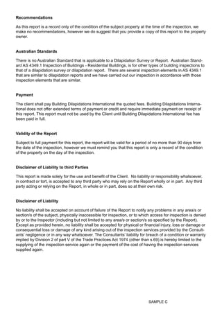 Building Dilapidations International Sample Report with Gauge