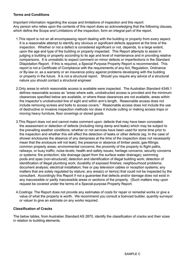 Building Dilapidations International Sample Report with Gauge | PDF