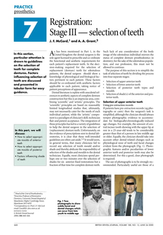 Bdj complete denture | PDF
