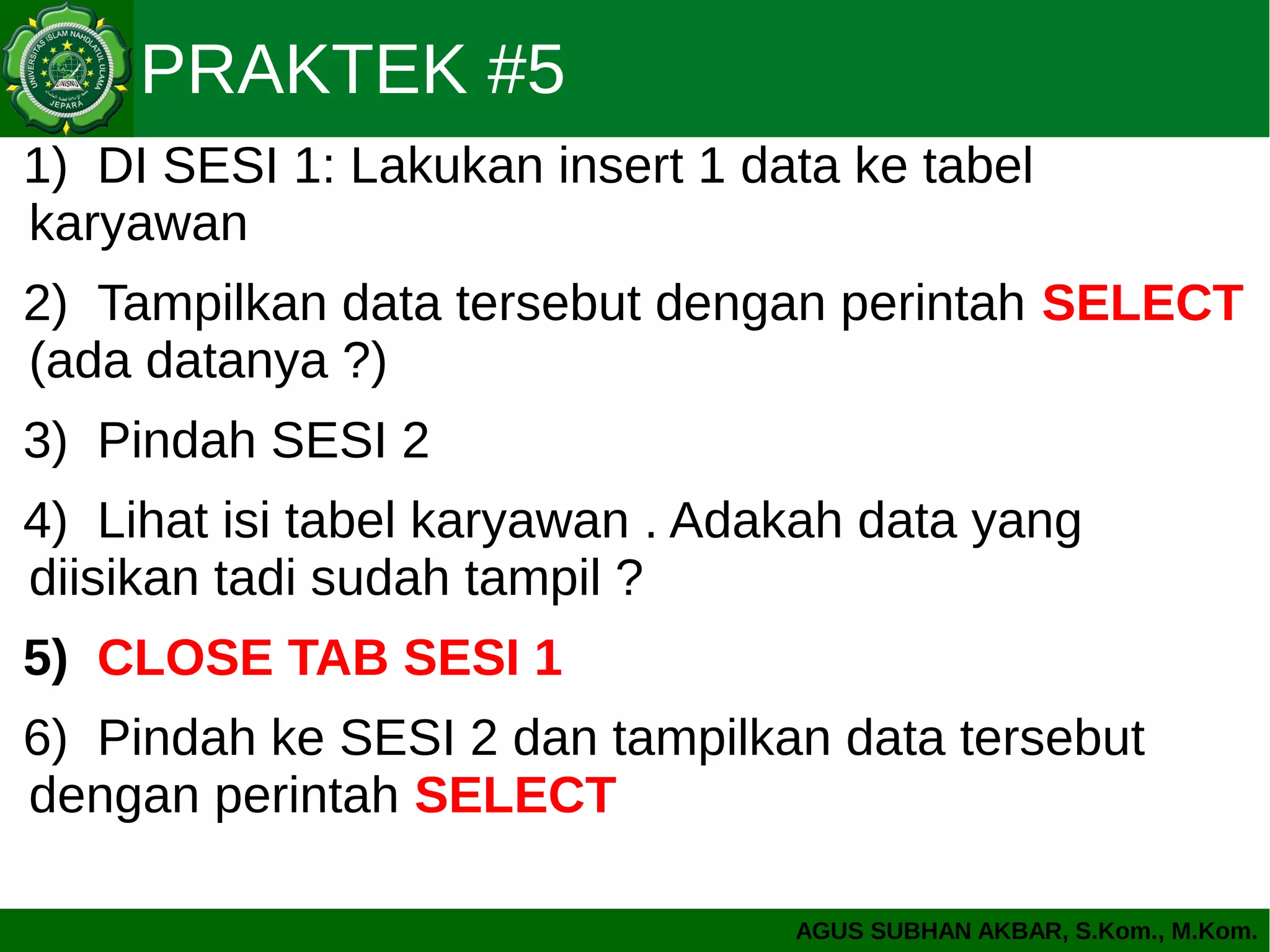 ORACLE Di Virtual Box : Ringkasan Penggunaan | PPT
