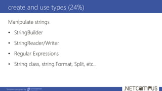 Cert01 70-483 - programming in c# | PPT