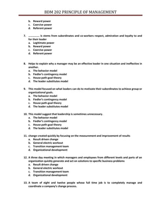 Bdm 202 take home 1 | DOCX | Executive Leadership & Management | Business