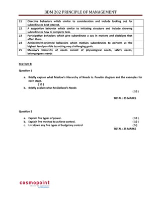 Bdm 202 take home 1 | PDF