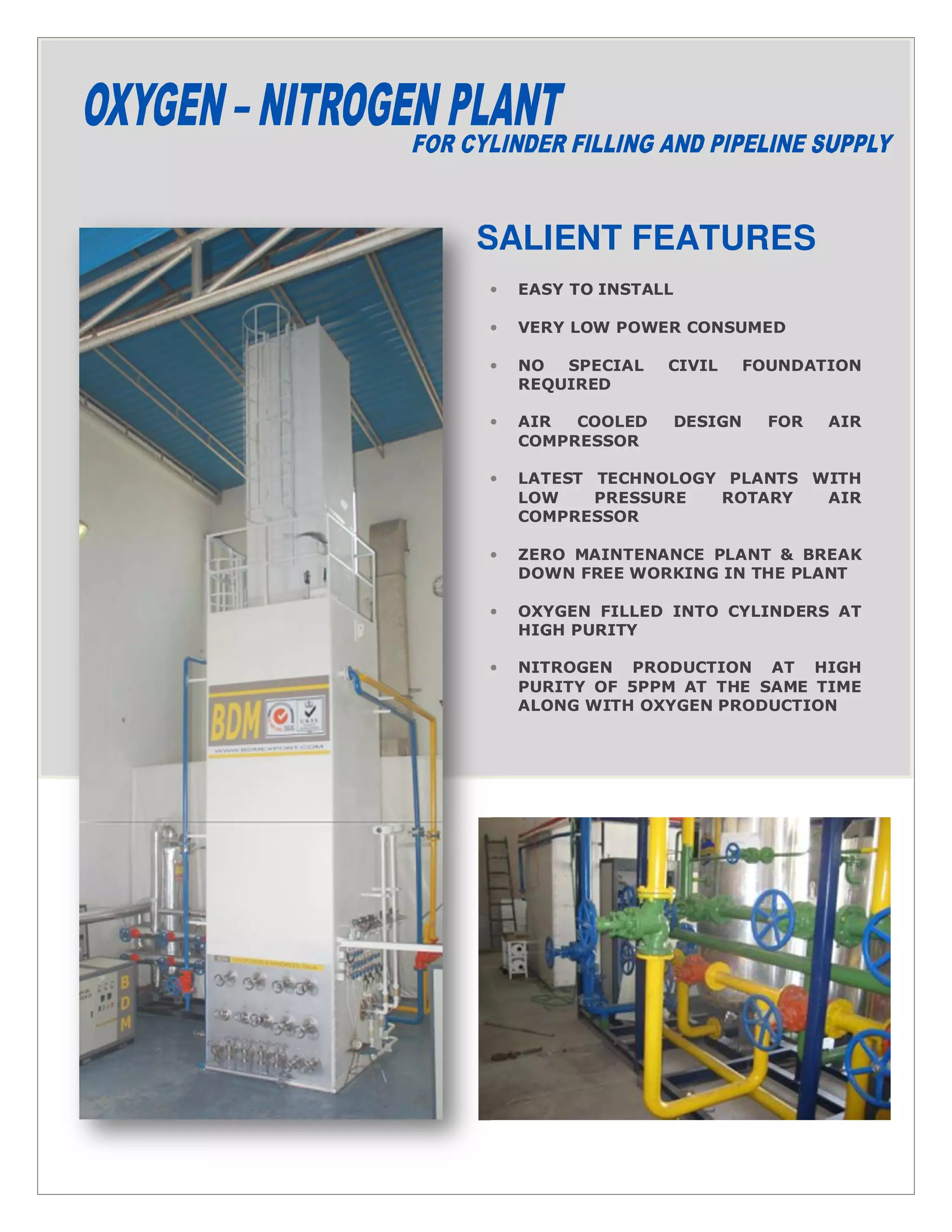 Oxygen Gas Plants | PDF