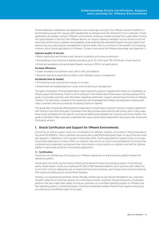 Understanding oracle certification_support_licensing_v_mware_environments | PDF