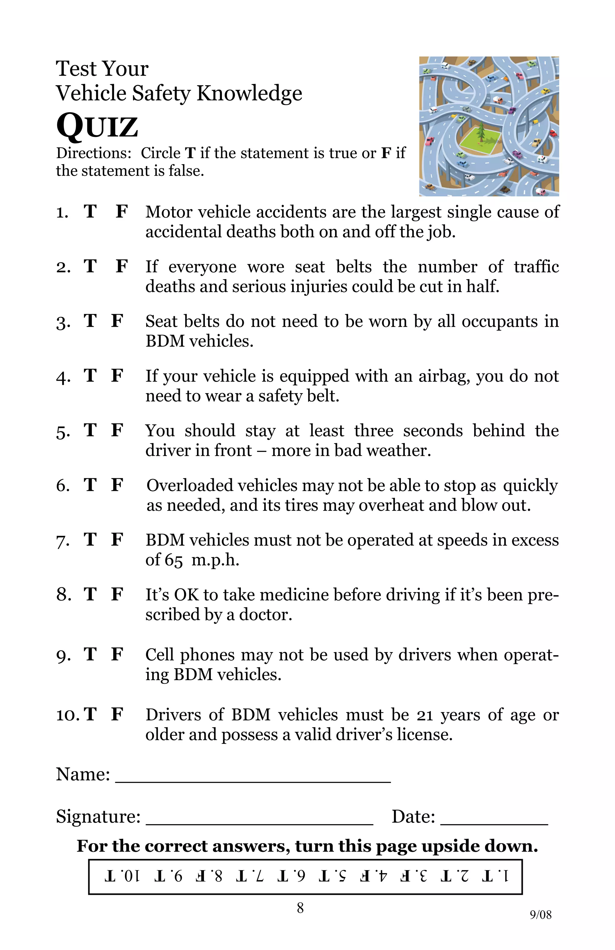 Bdm vehicle safety_handbook | PDF