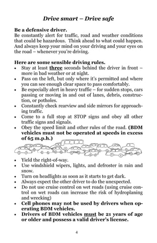 Bdm vehicle safety_handbook | PDF