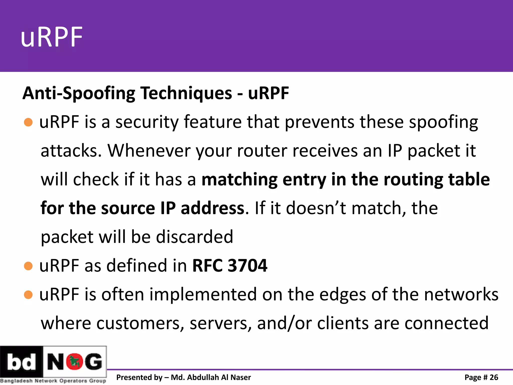 Preventing Traffic With Spoofed Source Ip Address Pdf