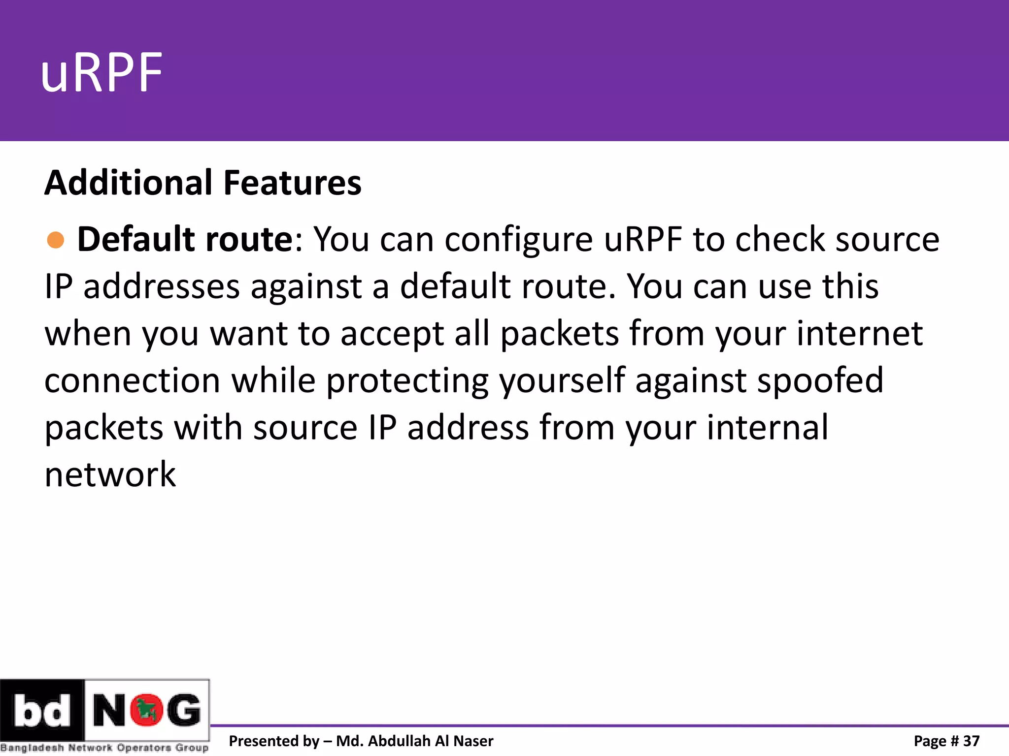 Preventing Traffic with Spoofed Source IP address | PDF | Information and Network Security ...