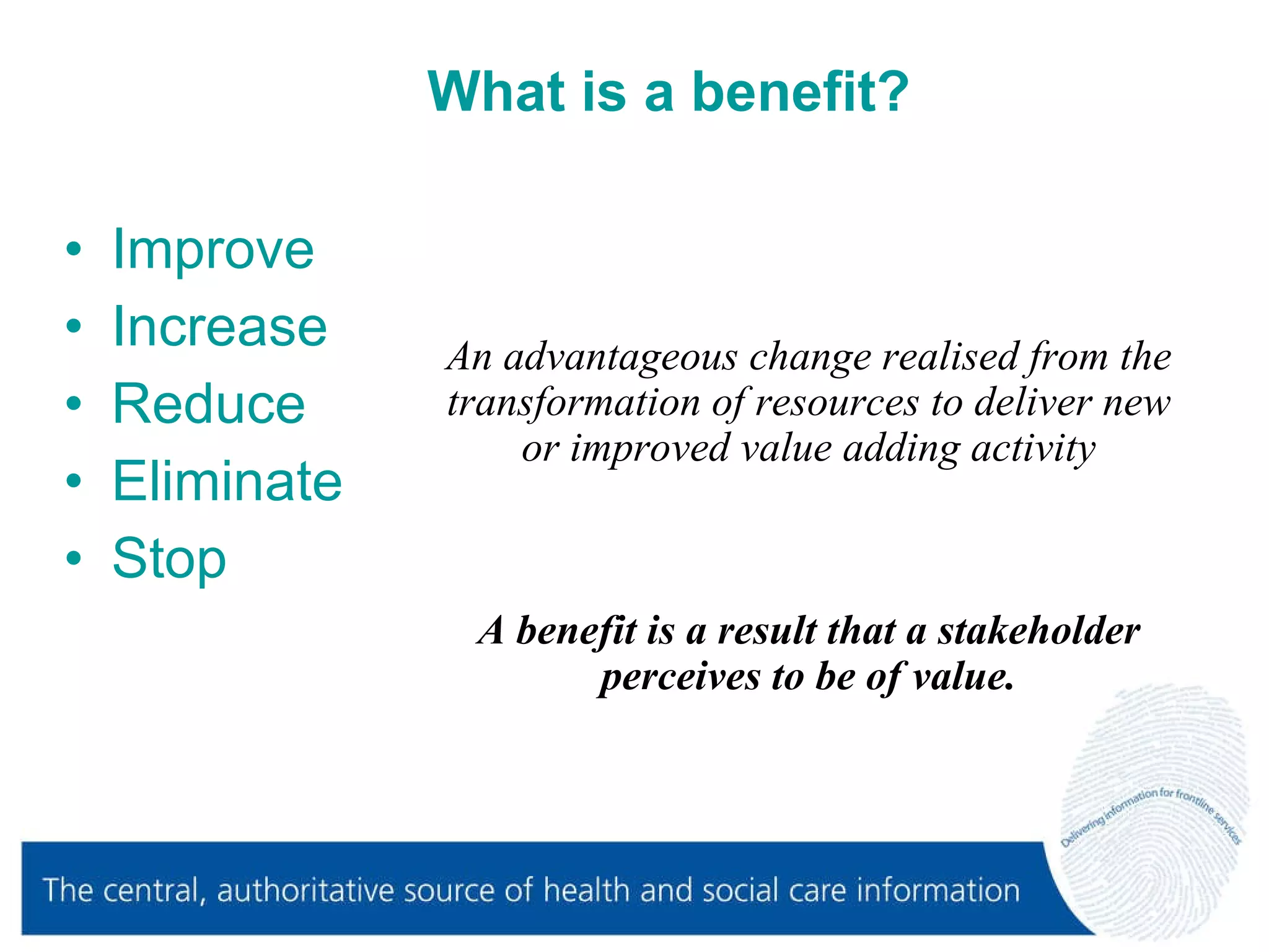 Benefits Dependency Network | PPT