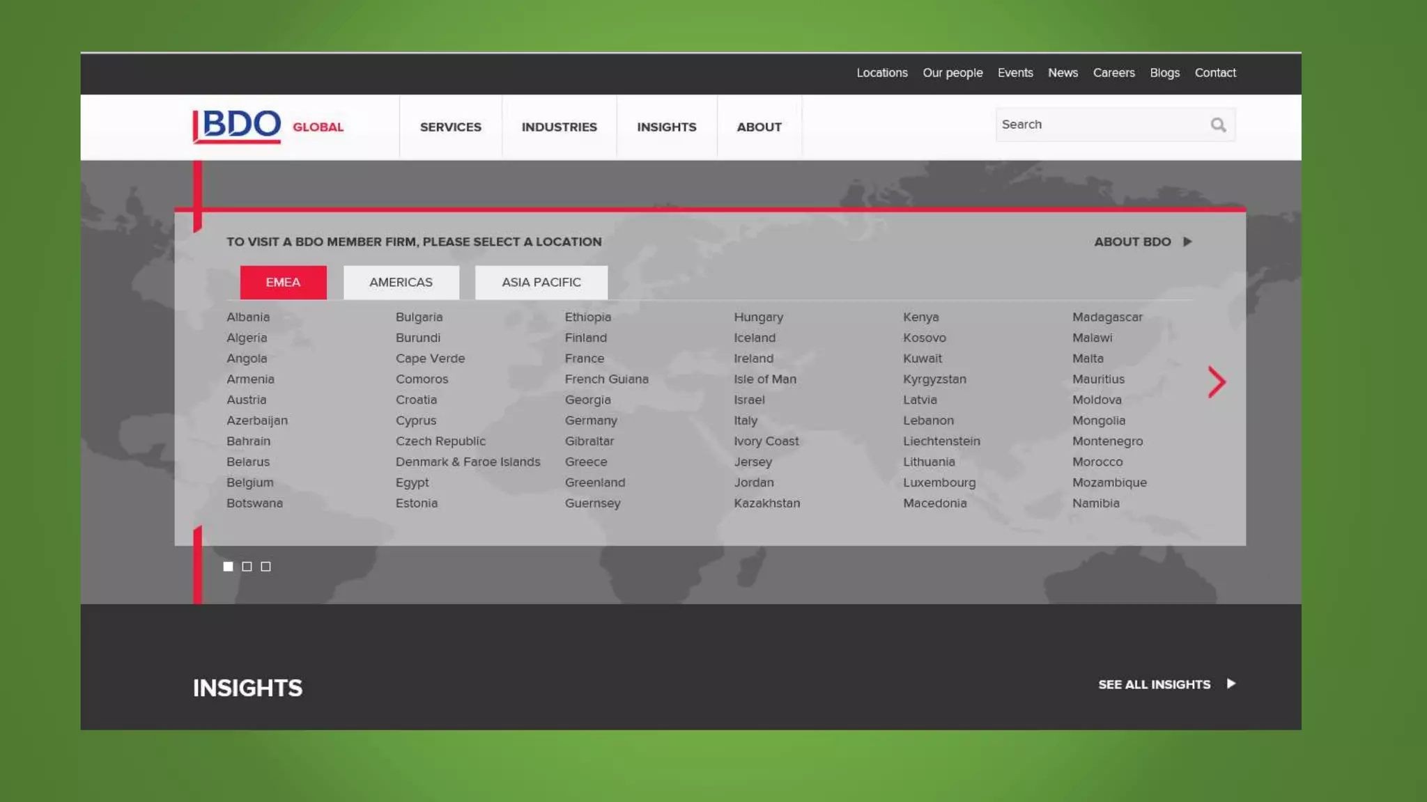 Showcase BDO global websites | PPTX