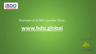 Showcase BDO global websites | PPTX