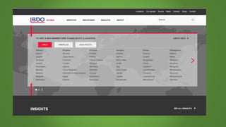 Showcase BDO global websites | PPTX