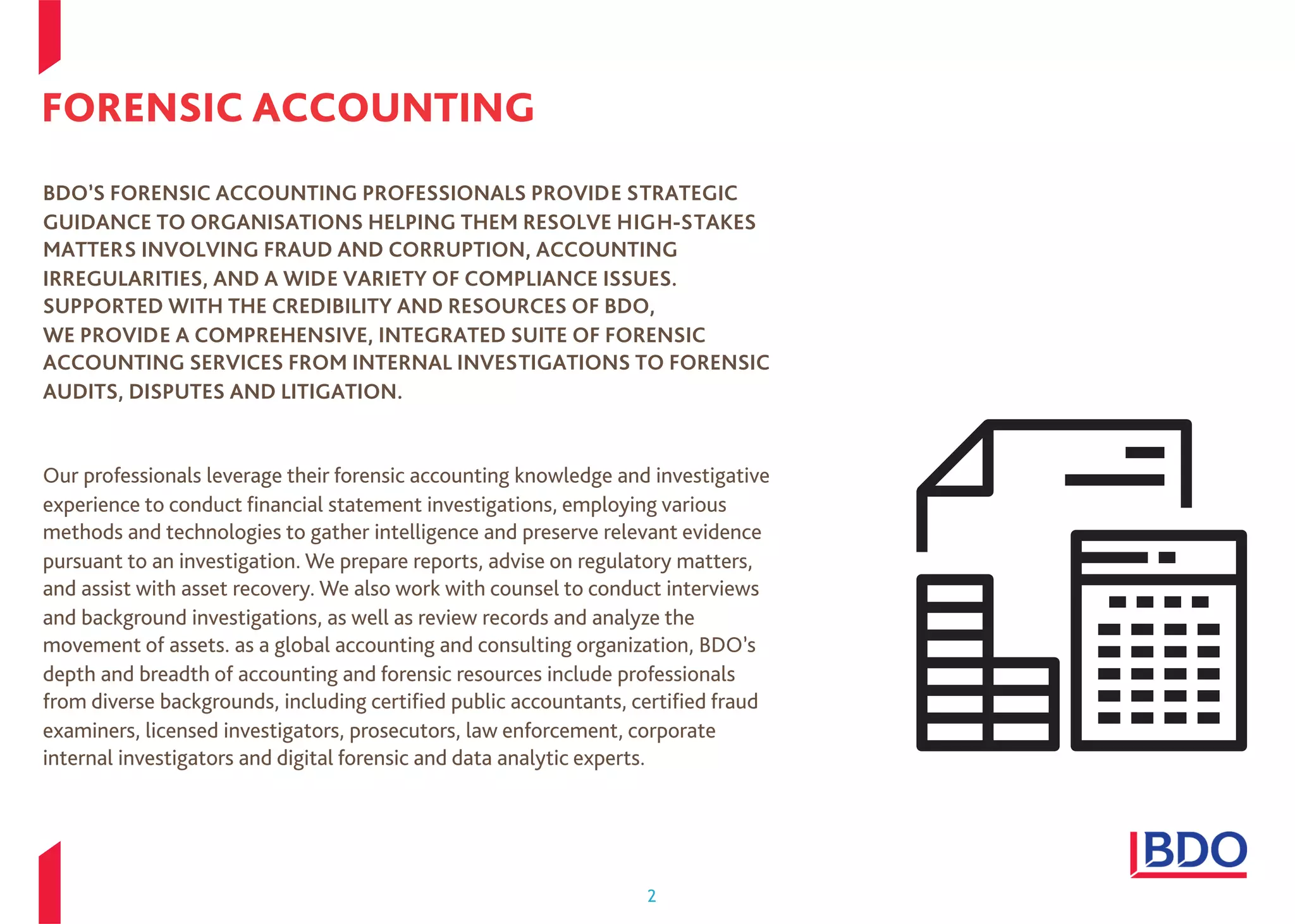 BDO Forensic Accounting | PPT