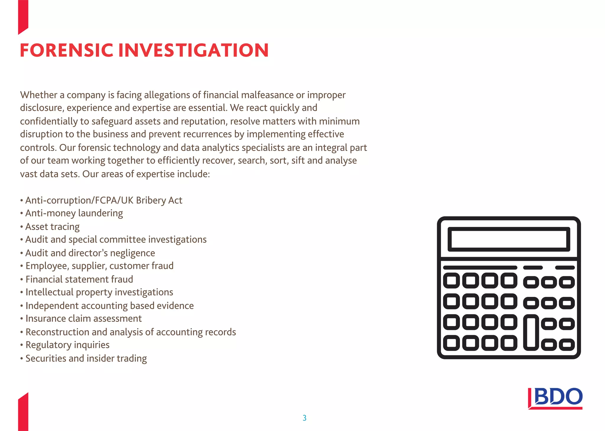 BDO Forensic Accounting | PDF