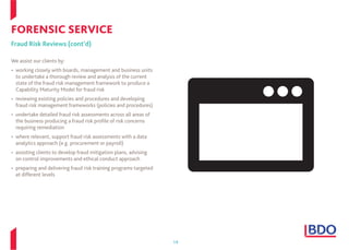 BDO Forensic Services | PDF