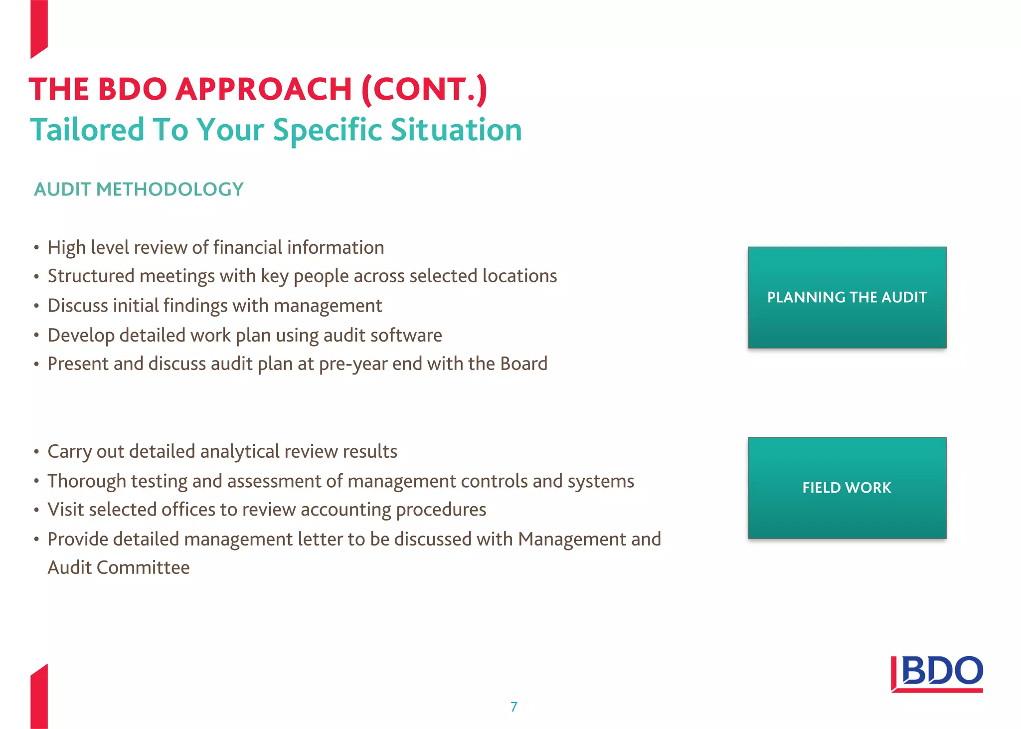 BDO General Audit of Financial Statements | PDF