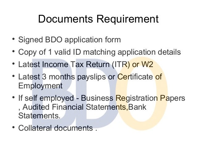 BDO Housing Loan in Philippines