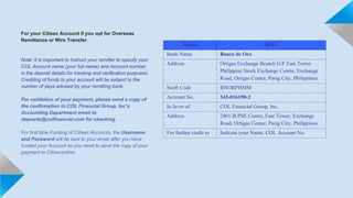 Bdo online banking for img | PPT