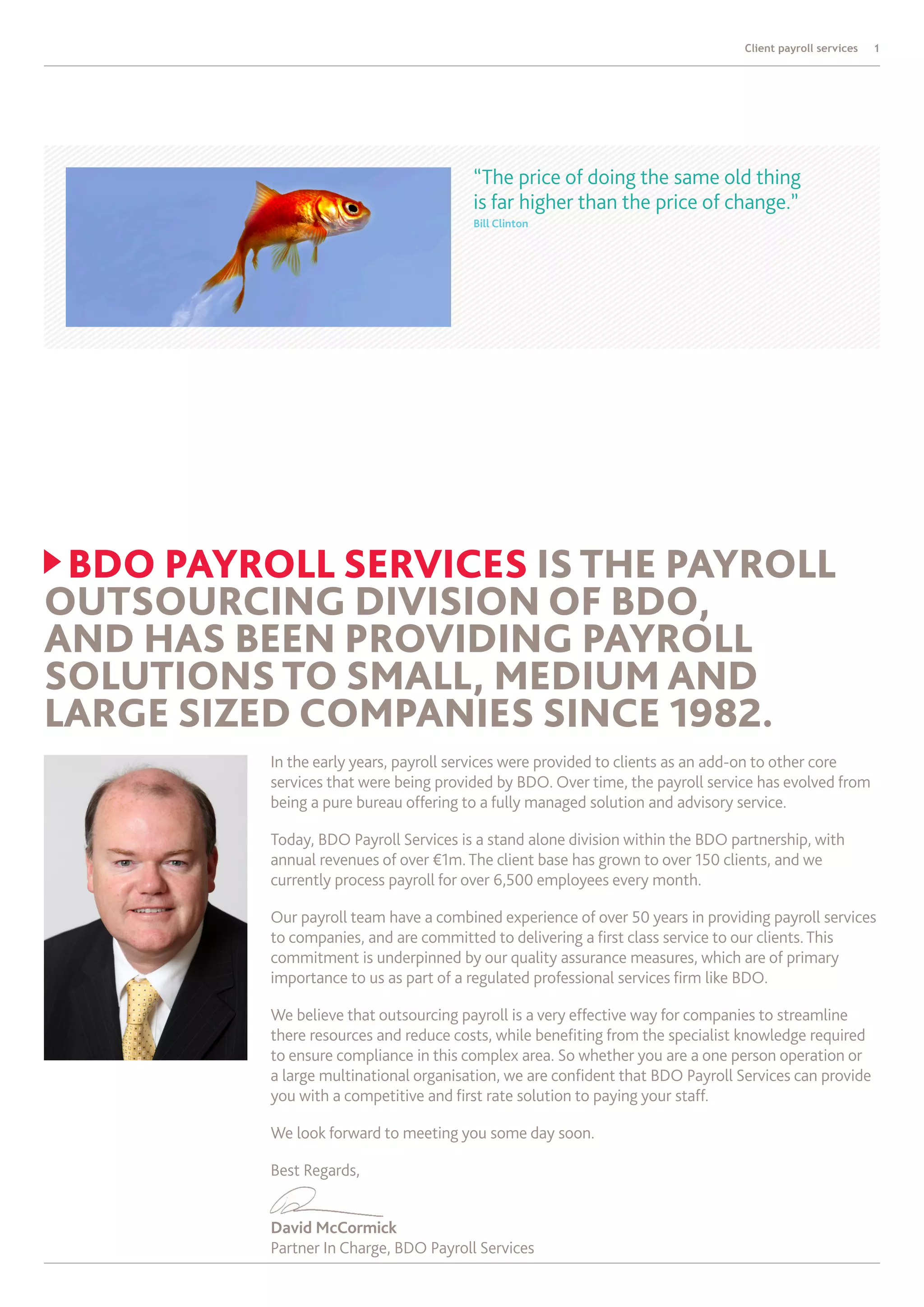 BDO Payroll Services Brochure | PDF