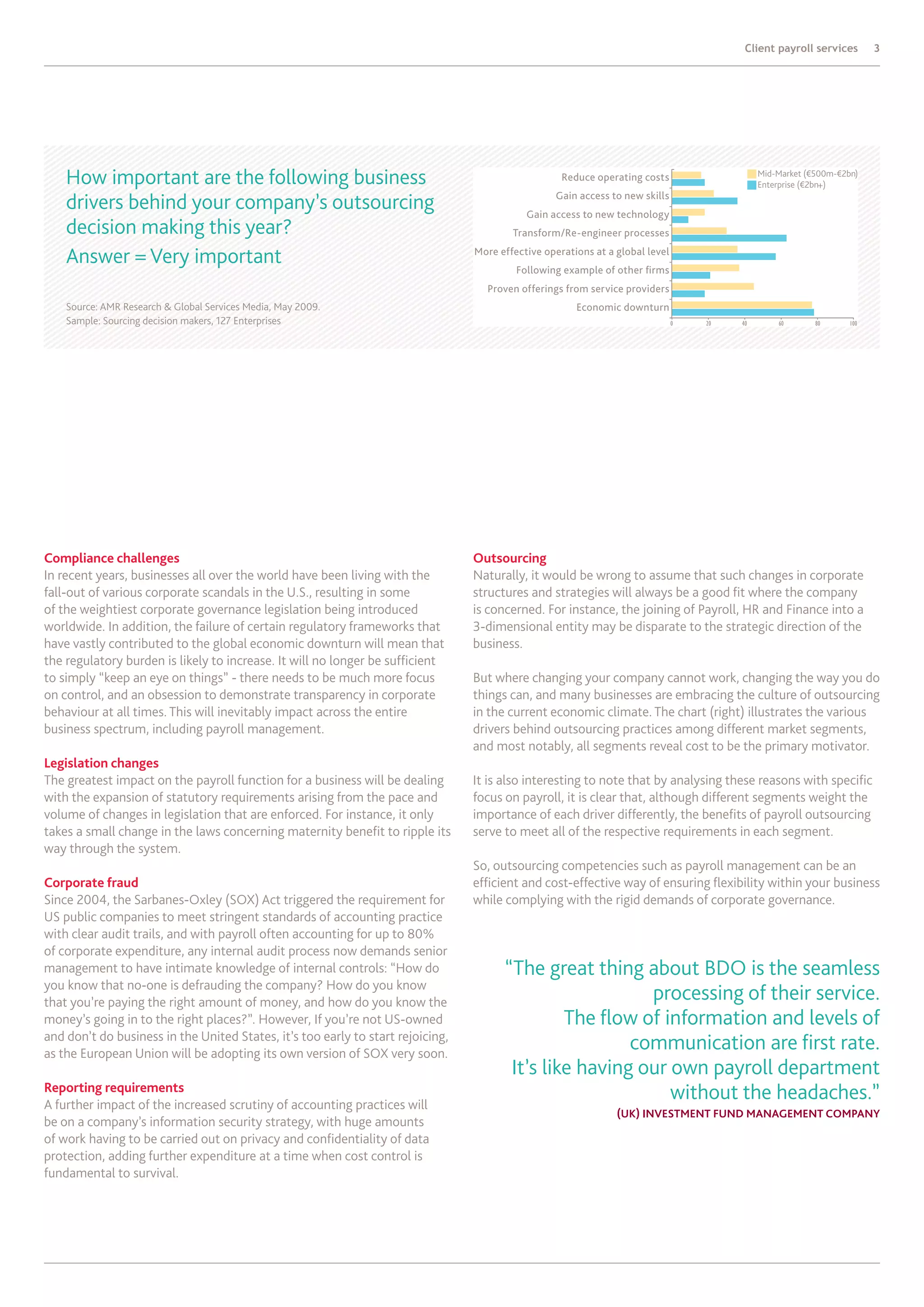 BDO Payroll Services Brochure | PDF