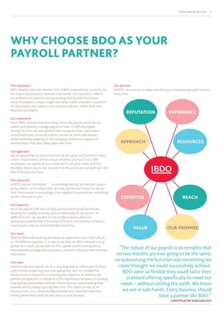Bdo Payroll Services Brochure | PDF