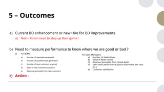 presentation on BD operation improvements | PPT