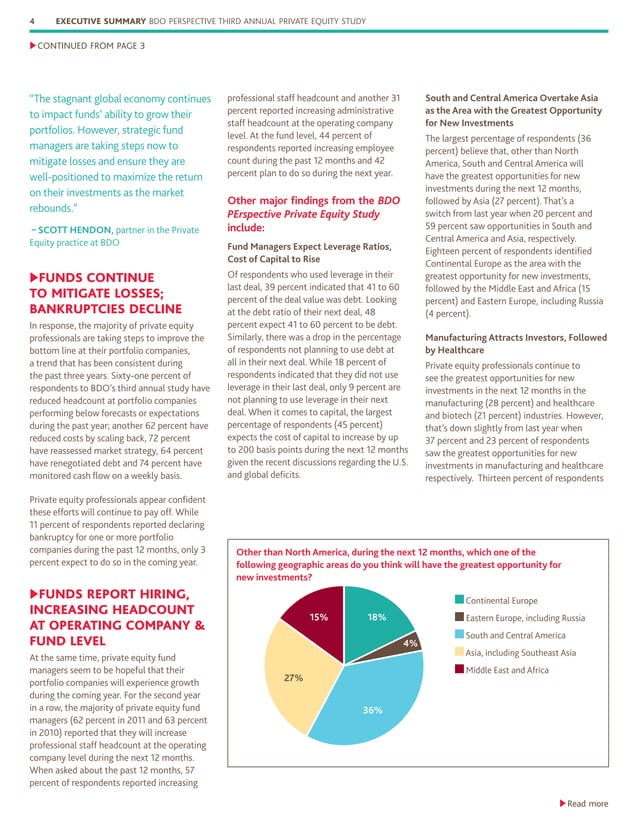 BDO Private Equity Study 2012 | PDF