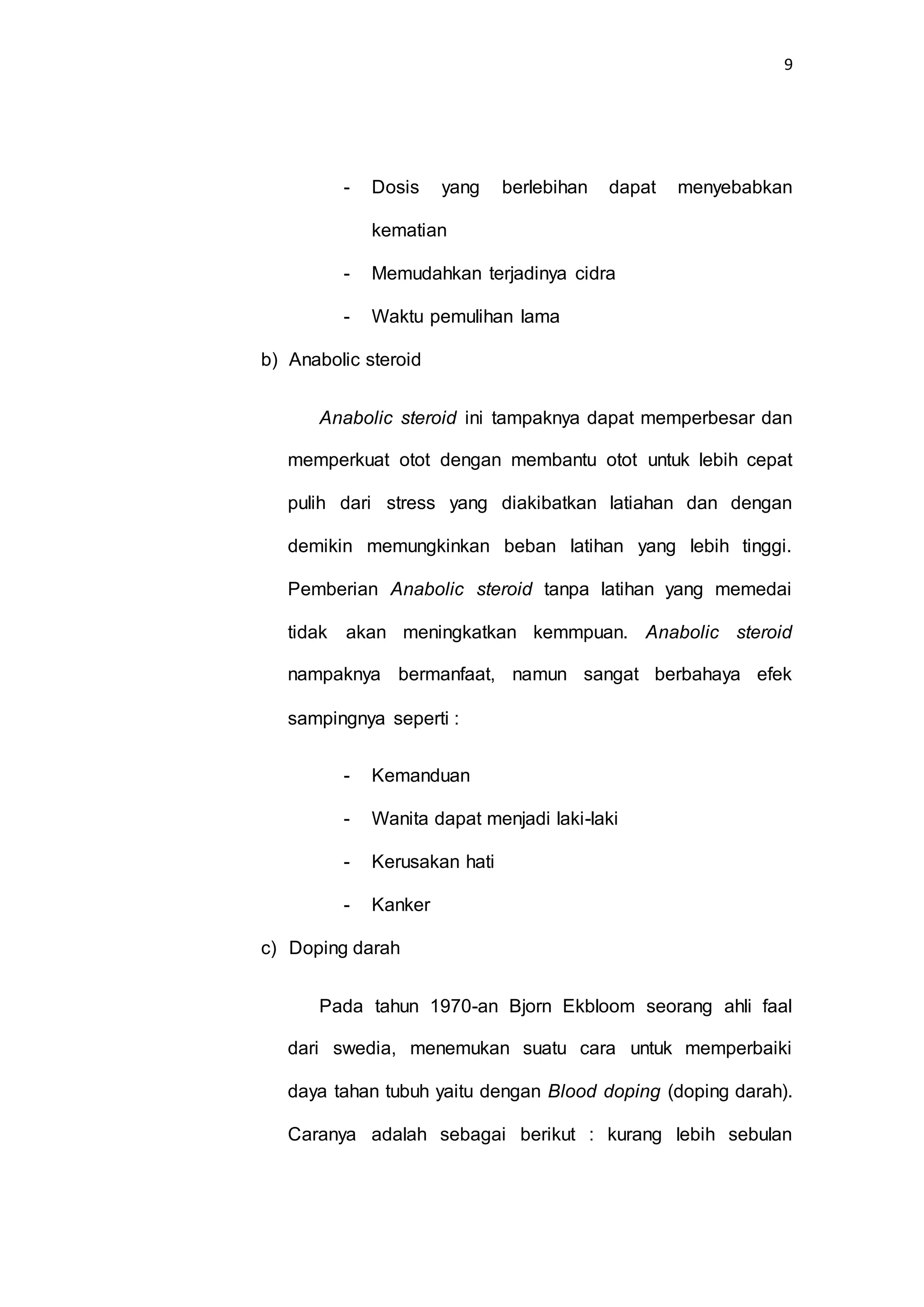 adaftasi dan respon tubuh, doping dan penyalah gunaan obat | DOCX