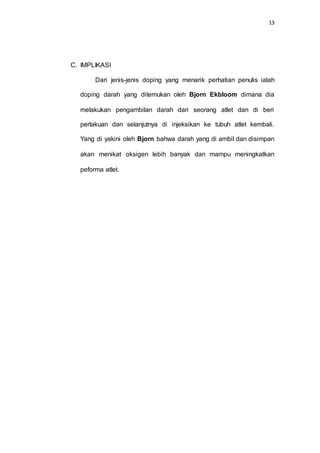 adaftasi dan respon tubuh, doping dan penyalah gunaan obat | DOCX