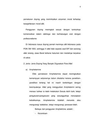 adaftasi dan respon tubuh, doping dan penyalah gunaan obat | DOCX