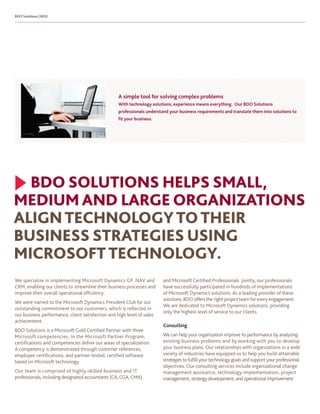 BDO Solutions | PDF