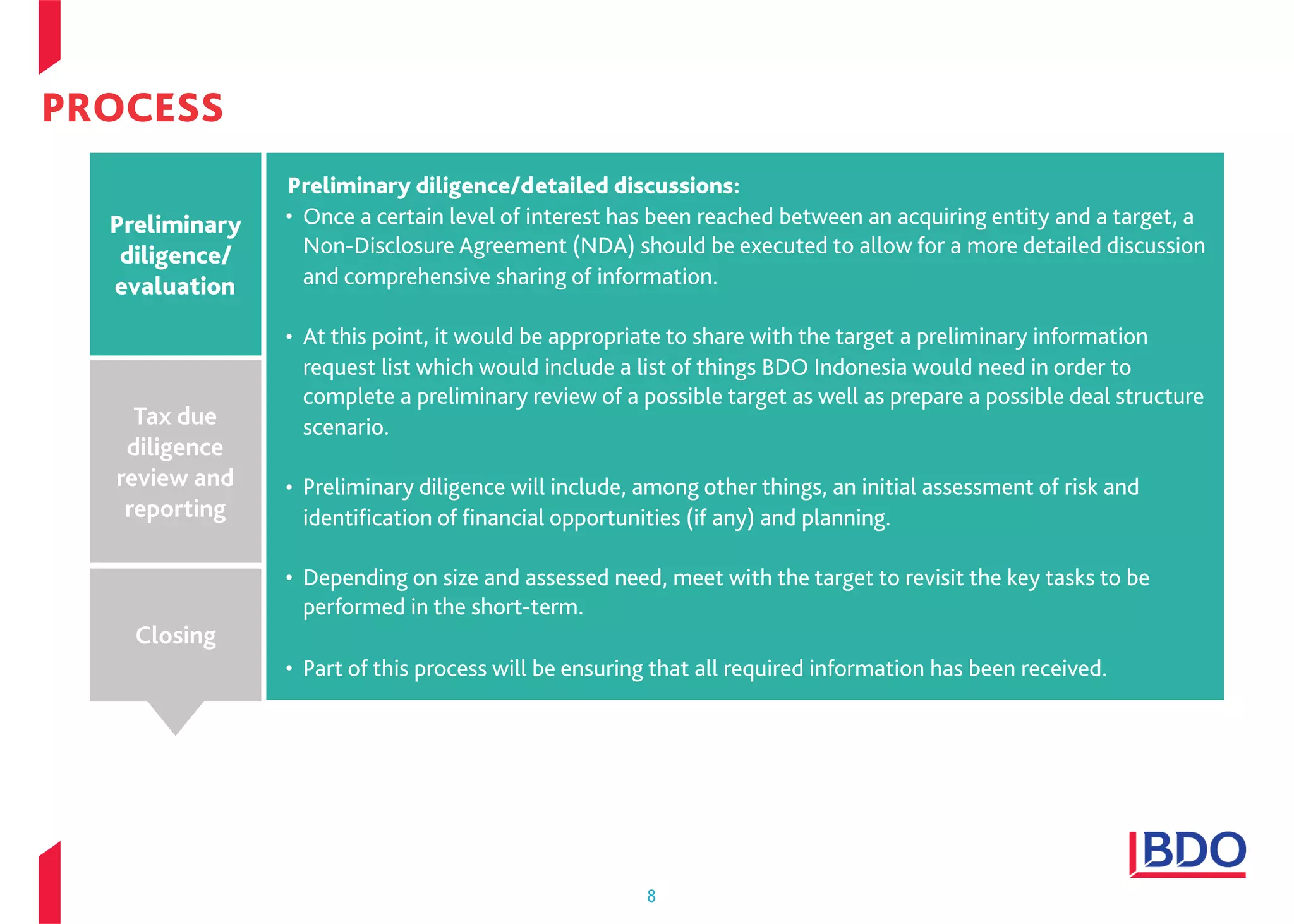 BDO Tax Due Diligence | PDF