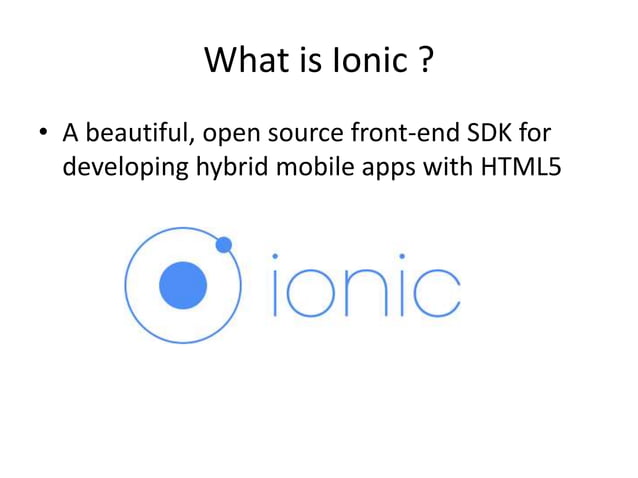 Getting Started with Ionic | PPT