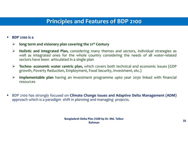 Bangladesh Delta Plan 2100 | PDF