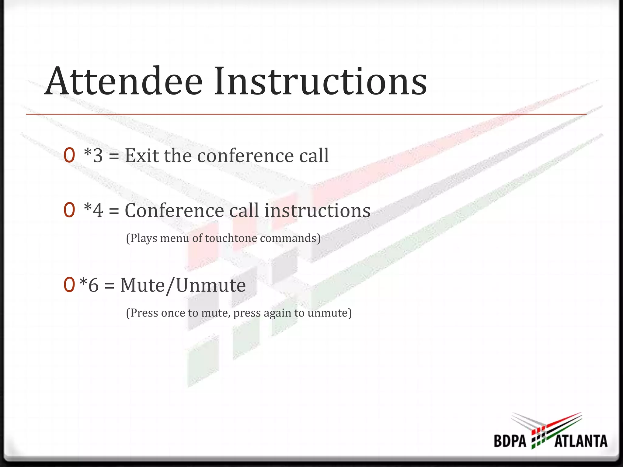 Overview: BDPA Atlanta (2012) | PPTX | Web Conferencing | Computer ...