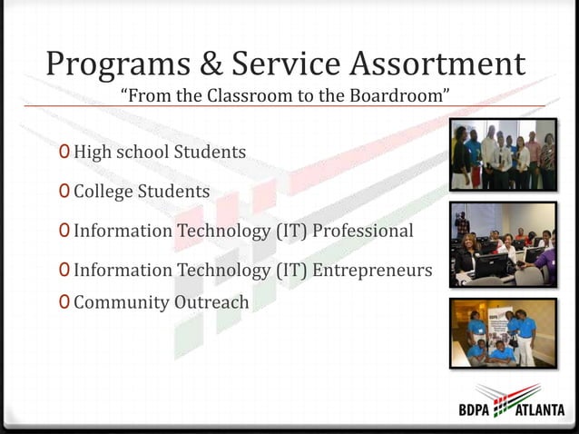 Overview: BDPA Atlanta (2012) | PPTX | Web Conferencing | Computer ...