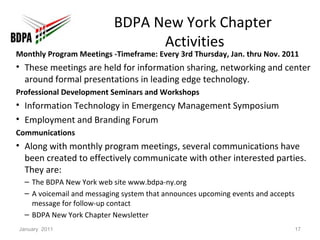 Bdpa presentation ny2011sirius | PPT