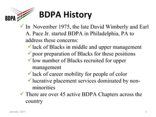 Bdpa presentation ny2011sirius | PPT