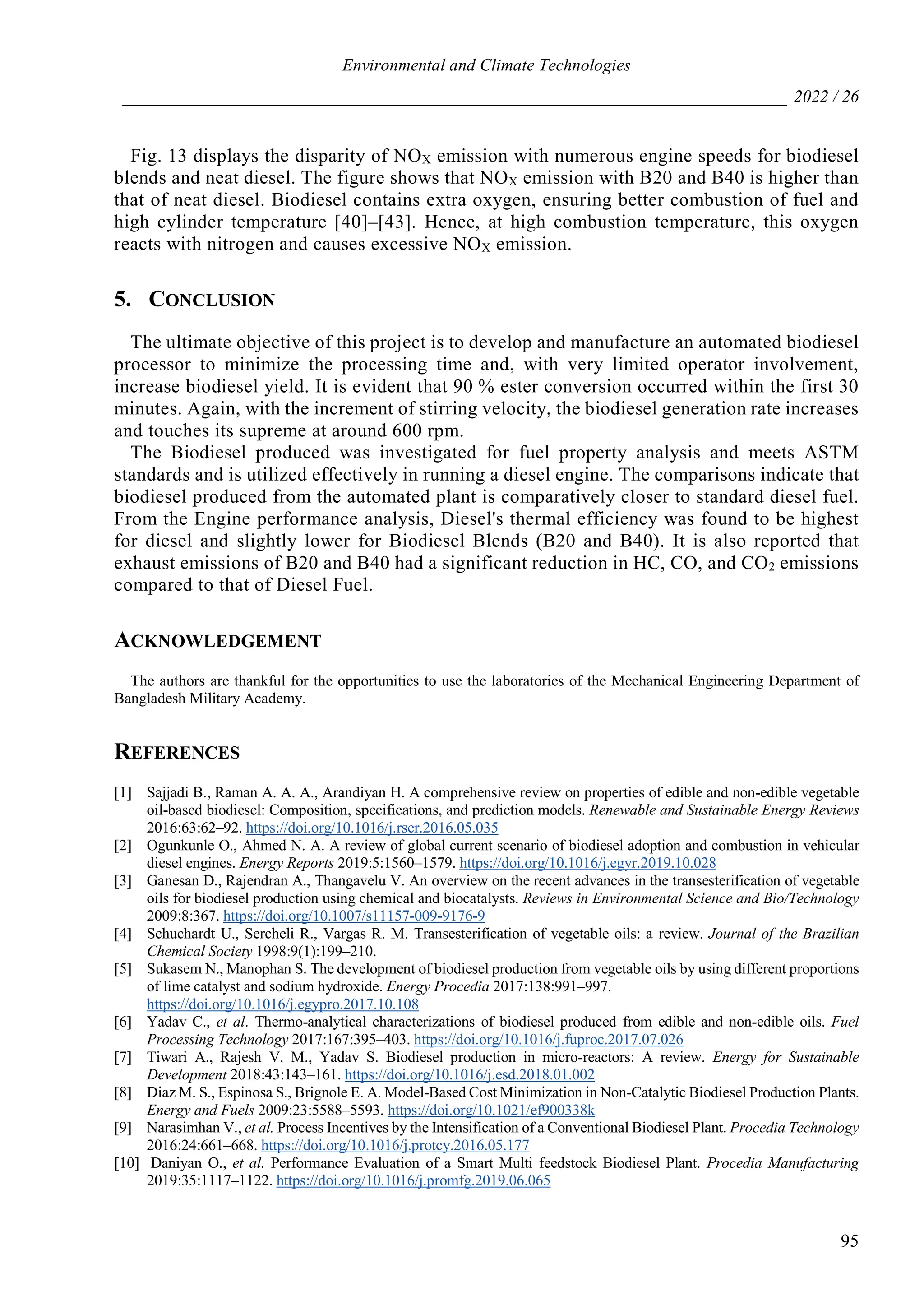 Performance Analysis of An Automated Biodiesel Processor | PDF