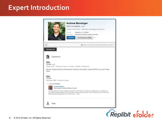 eFolder Expert Series Webinar - BDR Do's and Dont's: Featuring Andrew ...